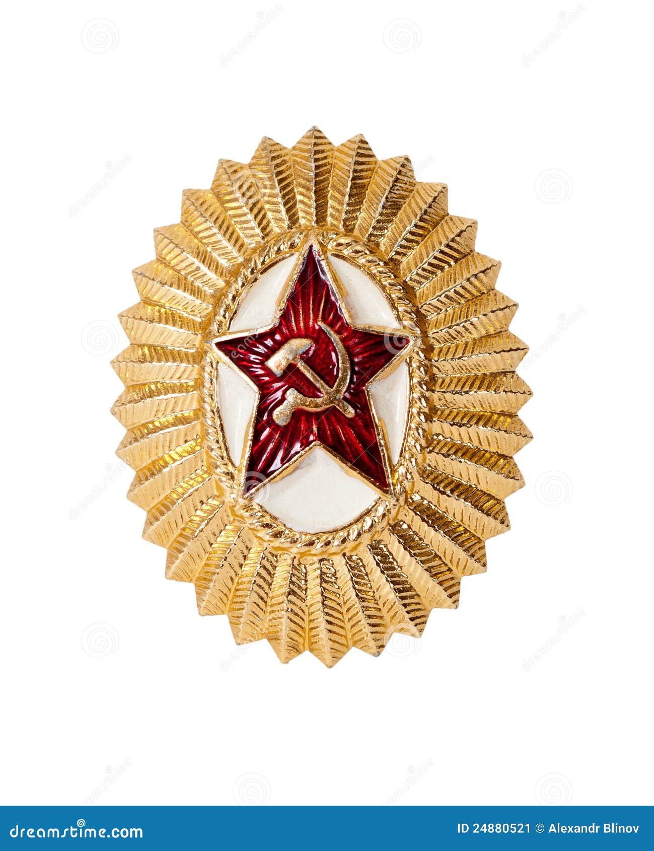Insignia on Soviet Officer Cap Stock Image - Image of medals, ussr ...