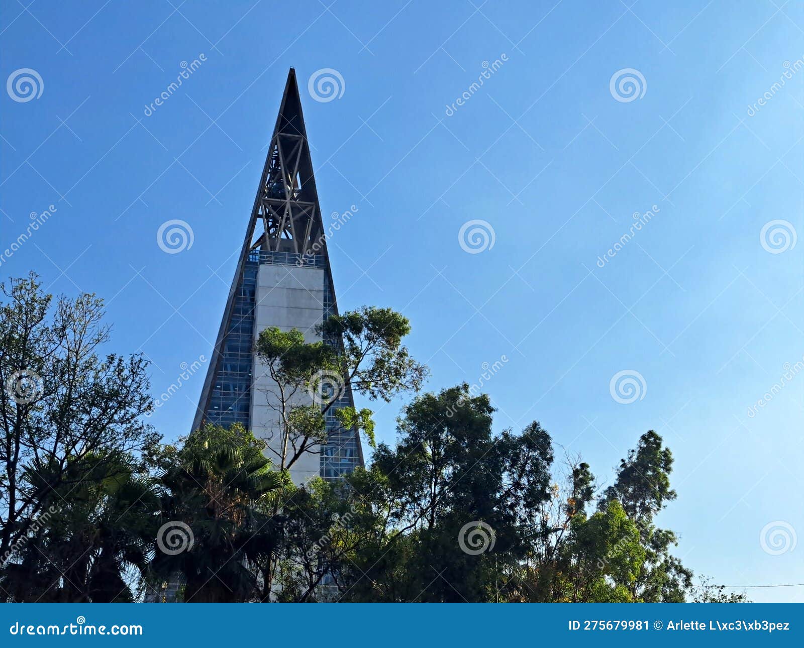 Mexico City, Mexico - Apr 06 2023: the Insignia Tower or Torre Banobras ...