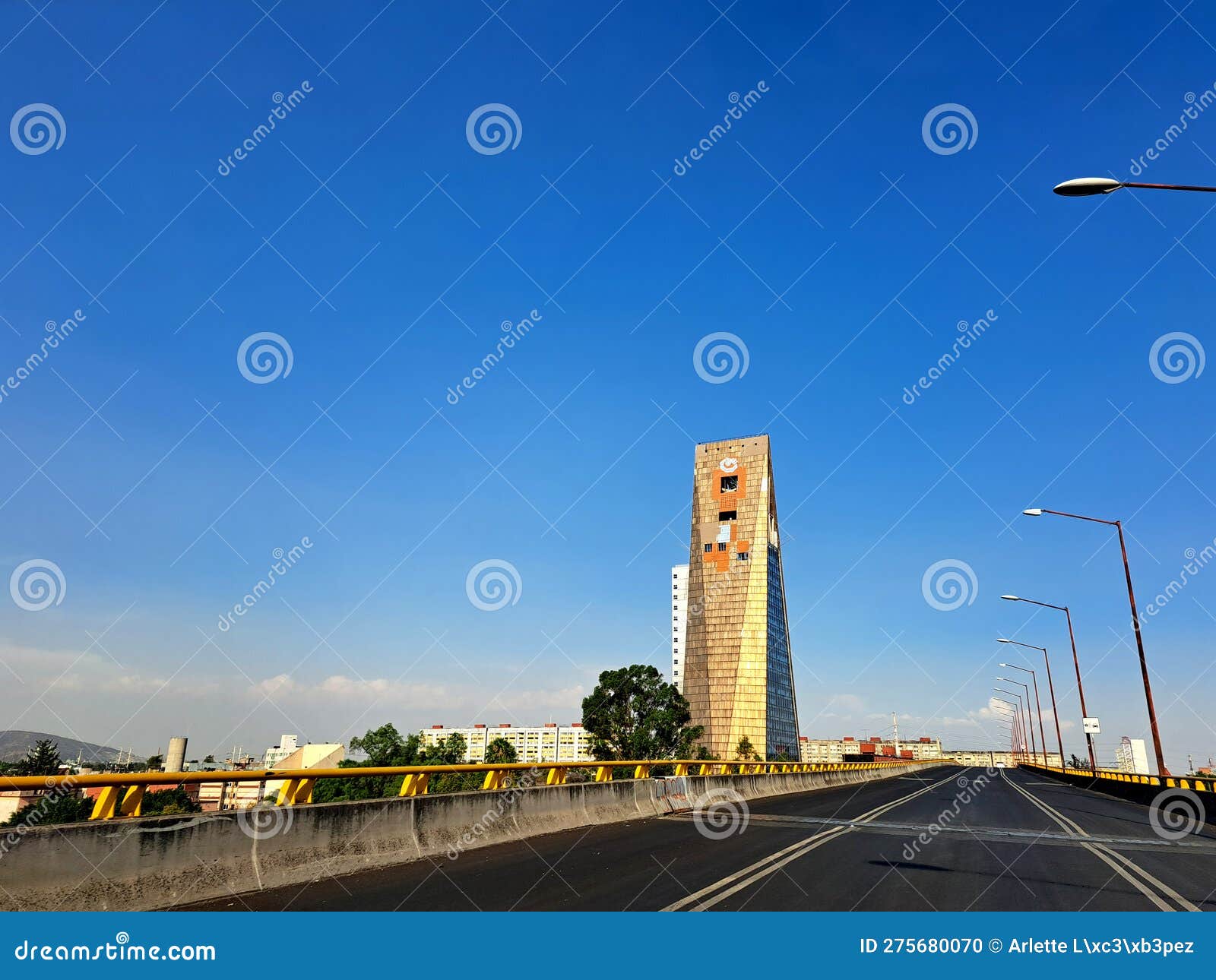 Mexico City, Mexico - Apr 06 2023: the Insignia Tower or Torre Banobras ...