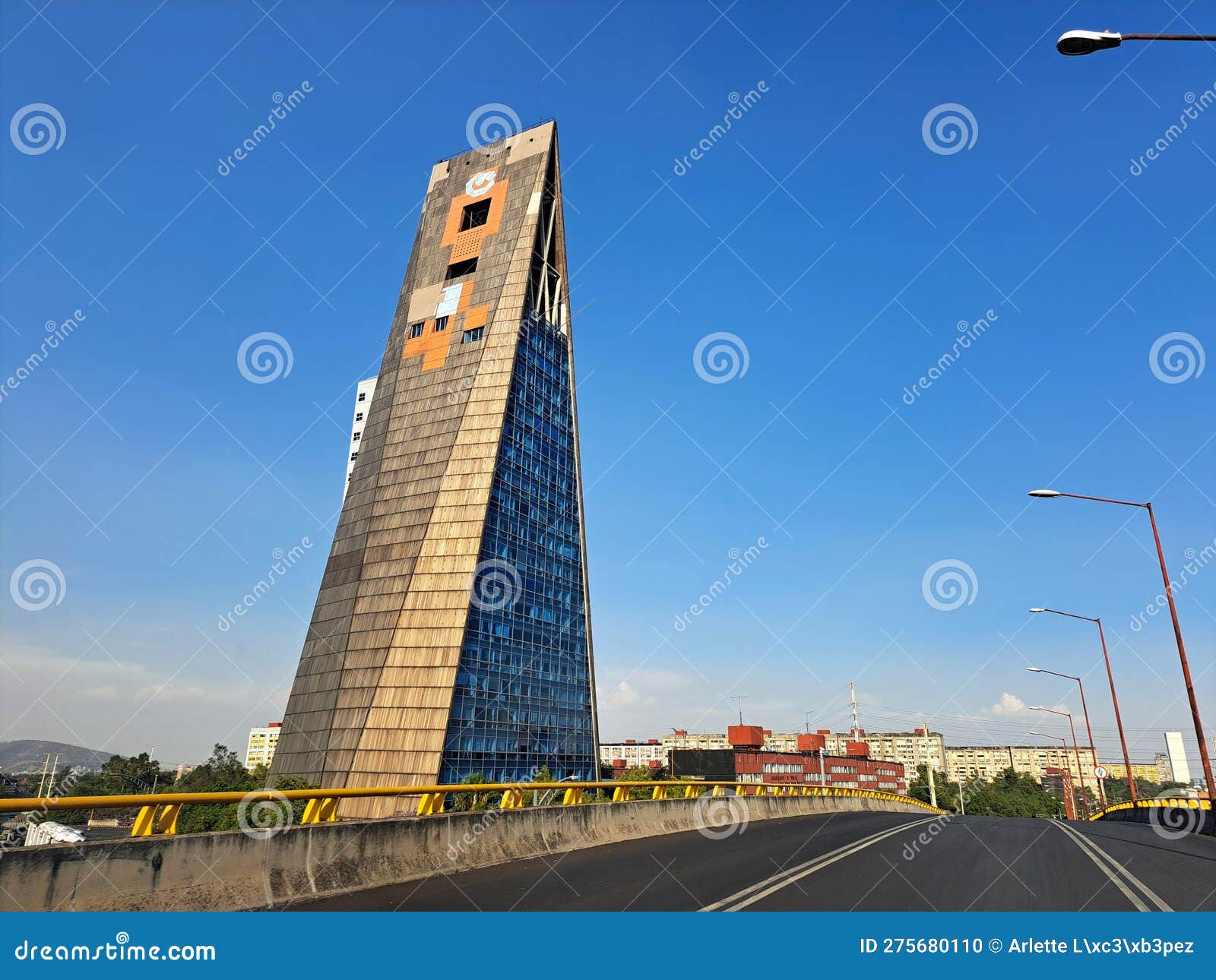 Mexico City, Mexico - Apr 06 2023: the Insignia Tower or Torre Banobras ...