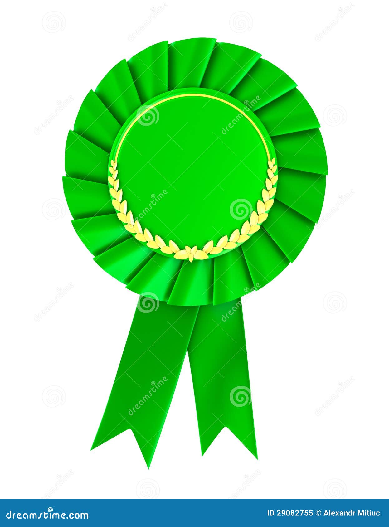 Insignia Verde En Blanco De La Concesión. Stock de ilustración ...