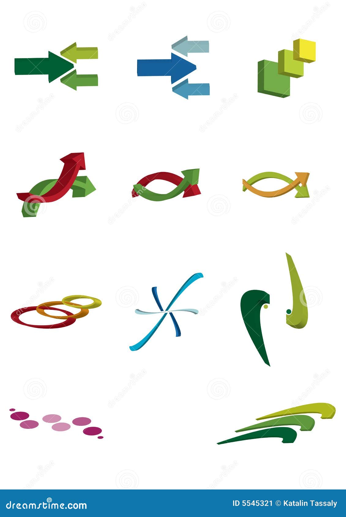 Insignias ilustración del vector. Ilustración de verde - 5545321