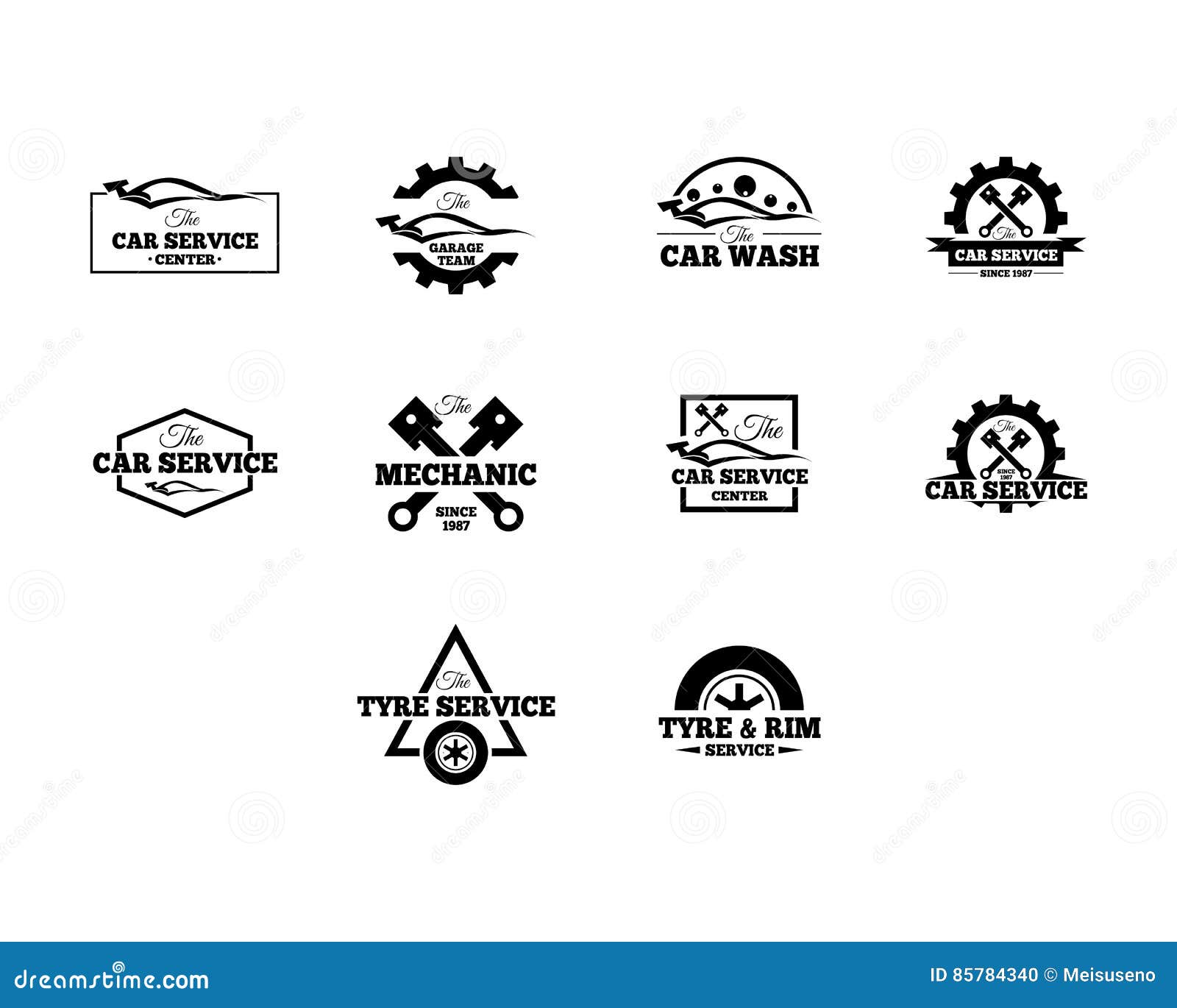 Insignias automotrices ilustración del vector. Ilustración de elementos ...