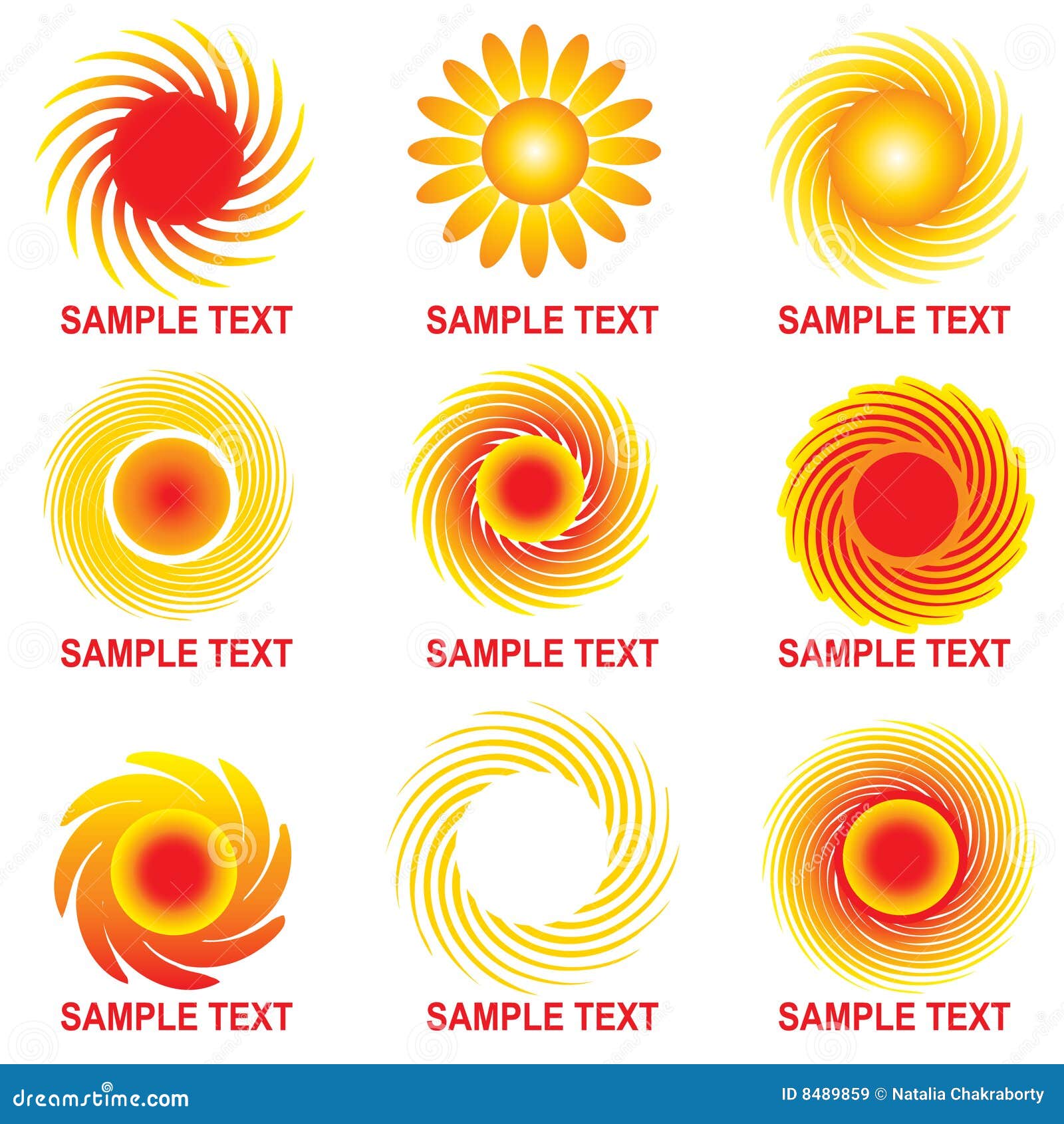 Insignias de Sun ilustración del vector. Ilustración de logotipo - 8489859
