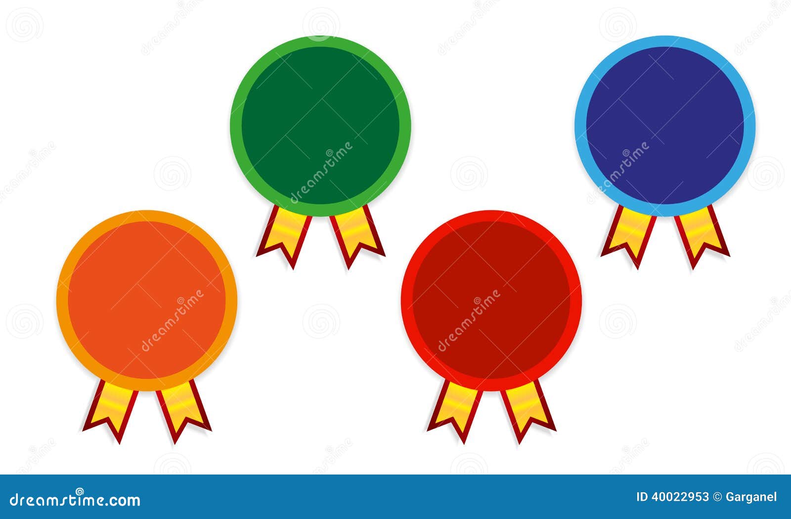 Insignias Del Color Del Vector Ilustración del Vector - Ilustración de ...