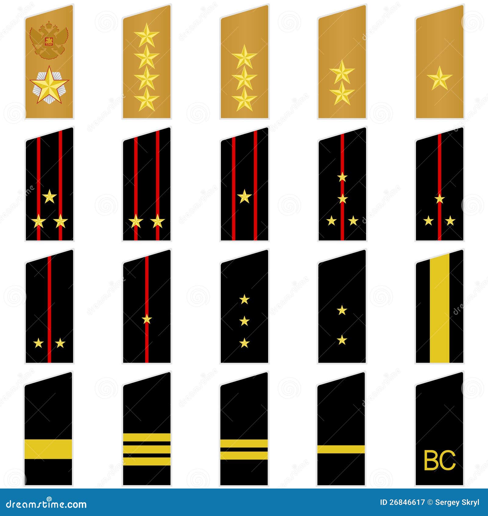 Insignias Del Ejército Ruso Ilustración del Vector - Ilustración de ...