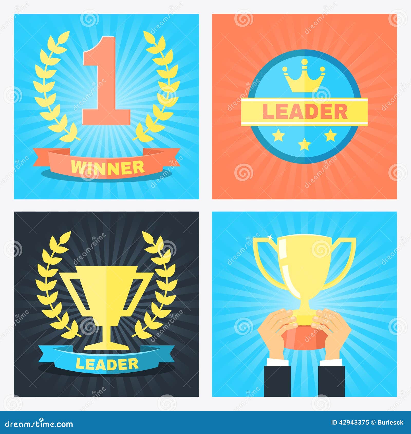 Insignias del líder ilustración del vector. Ilustración de plano - 42943375