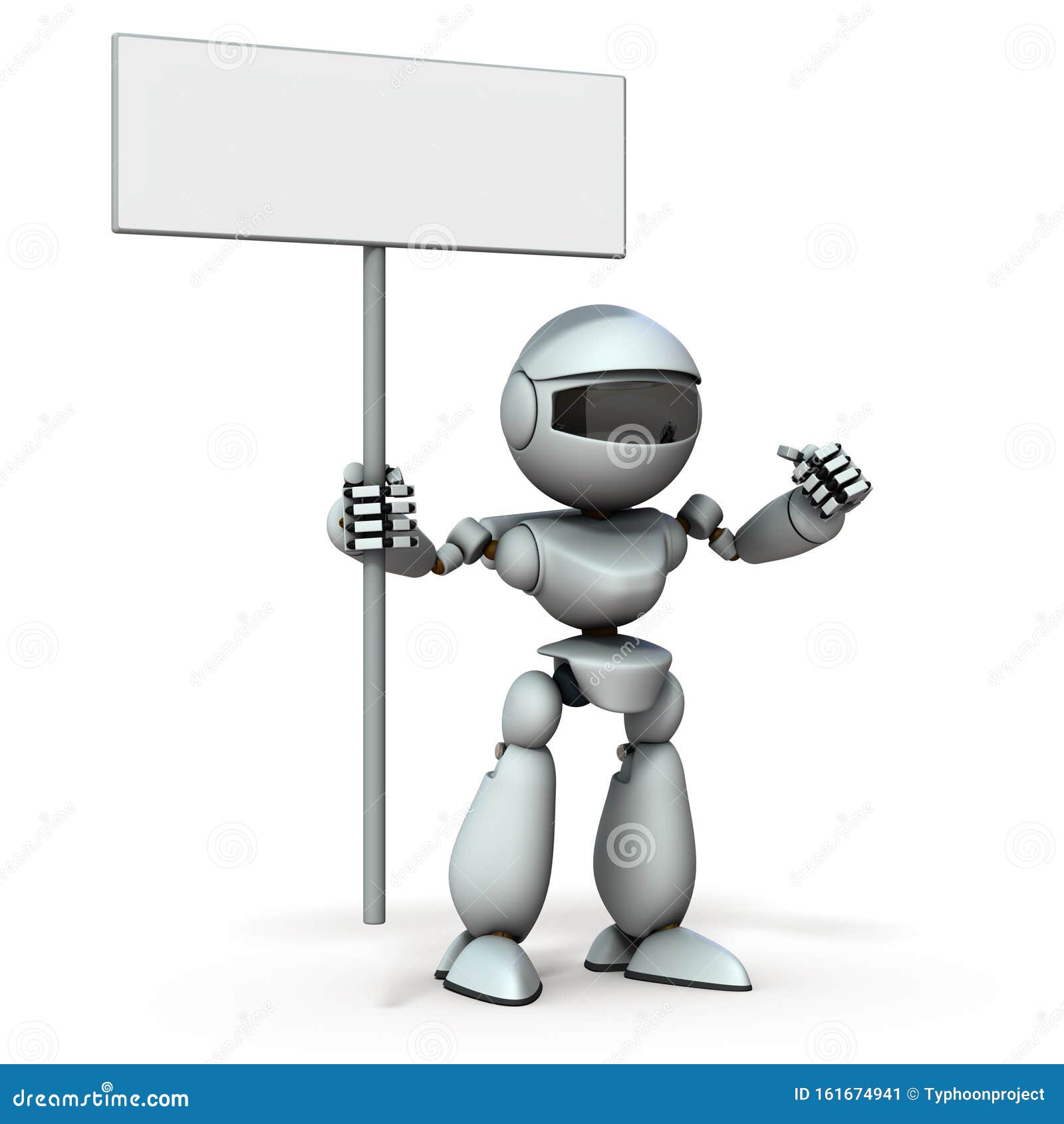 Insist on Artificial Intelligence Robot. Stock Illustration ...