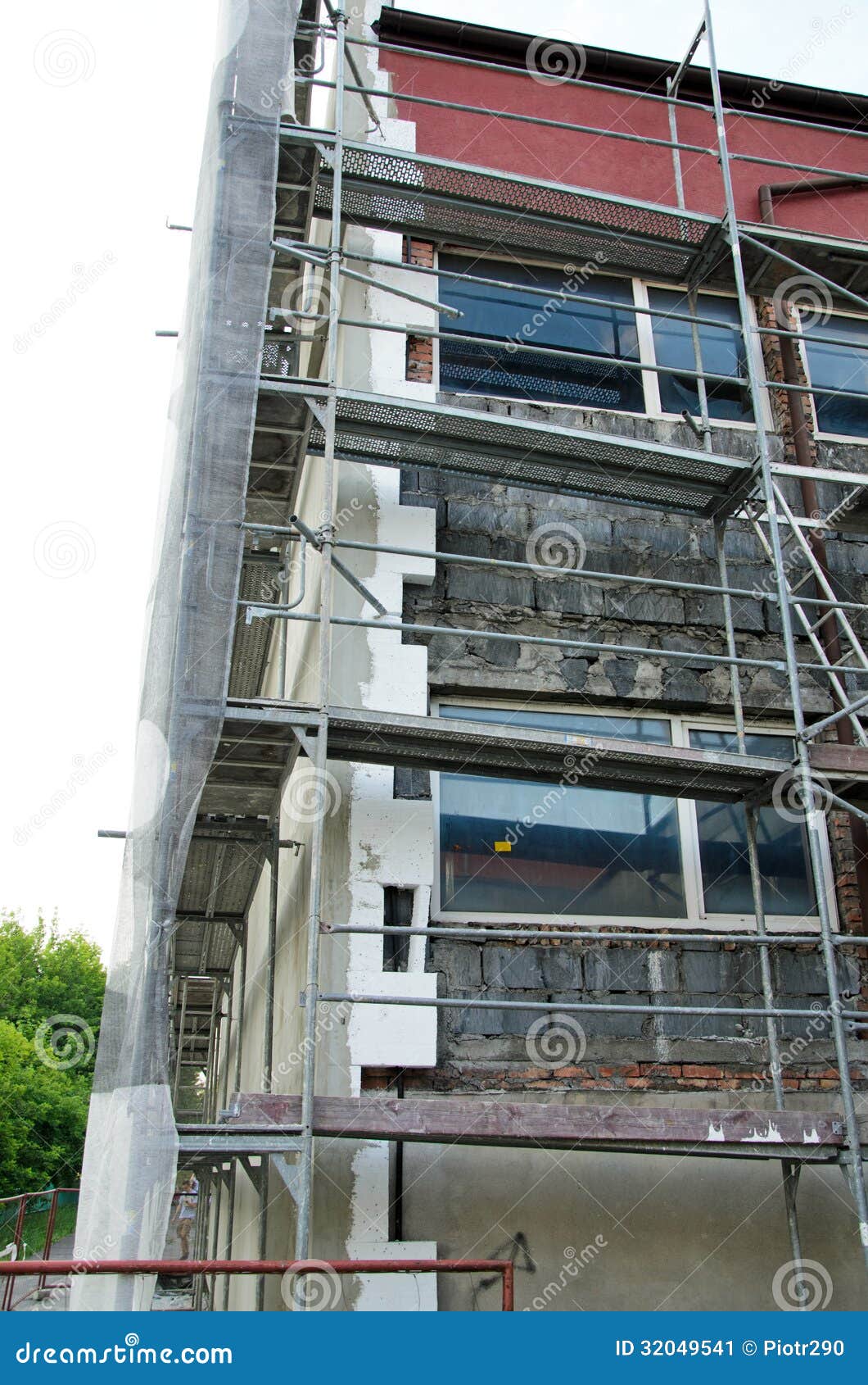 Insolating a Building with Styrofoam Stock Image - Image of head, cost ...