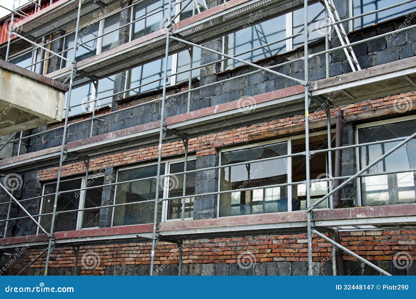 Insolating a Building with Styrofoam Stock Image - Image of facade ...