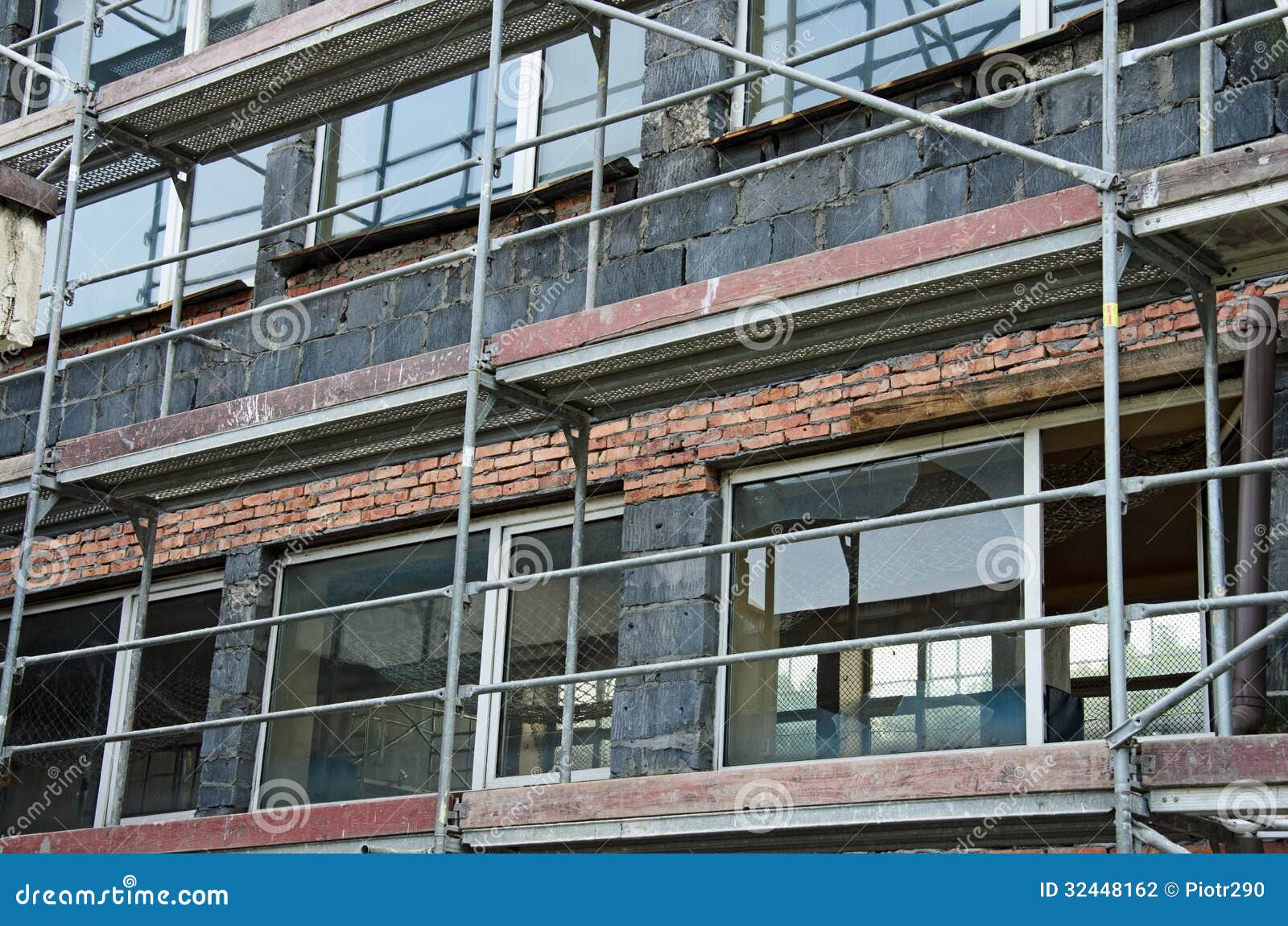 Insolating a Building with Styrofoam Stock Photo - Image of styrofoam ...