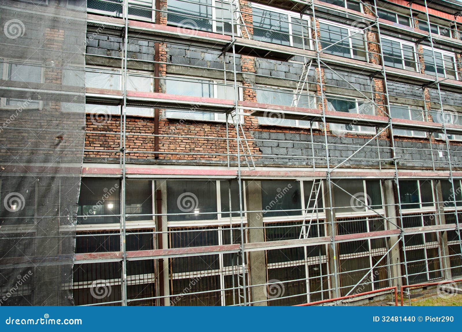 Insolating a Building with Styrofoam Stock Photo - Image of energy ...