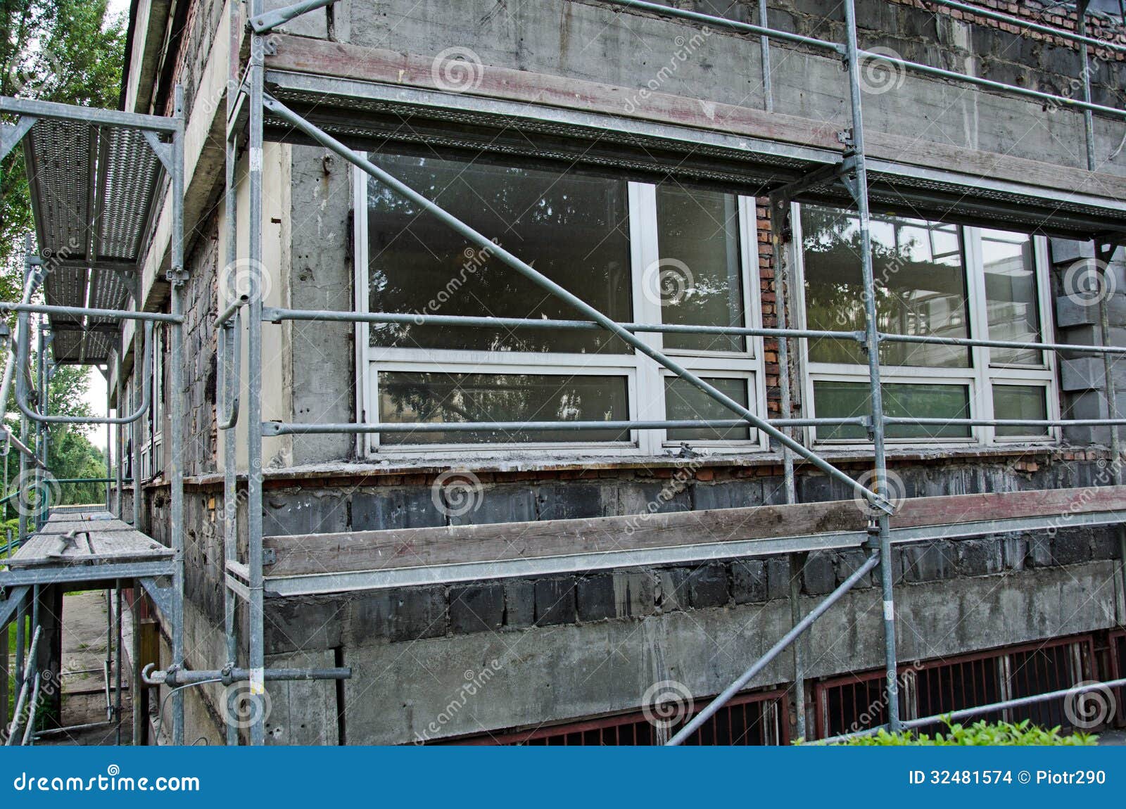 Insolating a Building with Styrofoam Stock Photo - Image of white ...