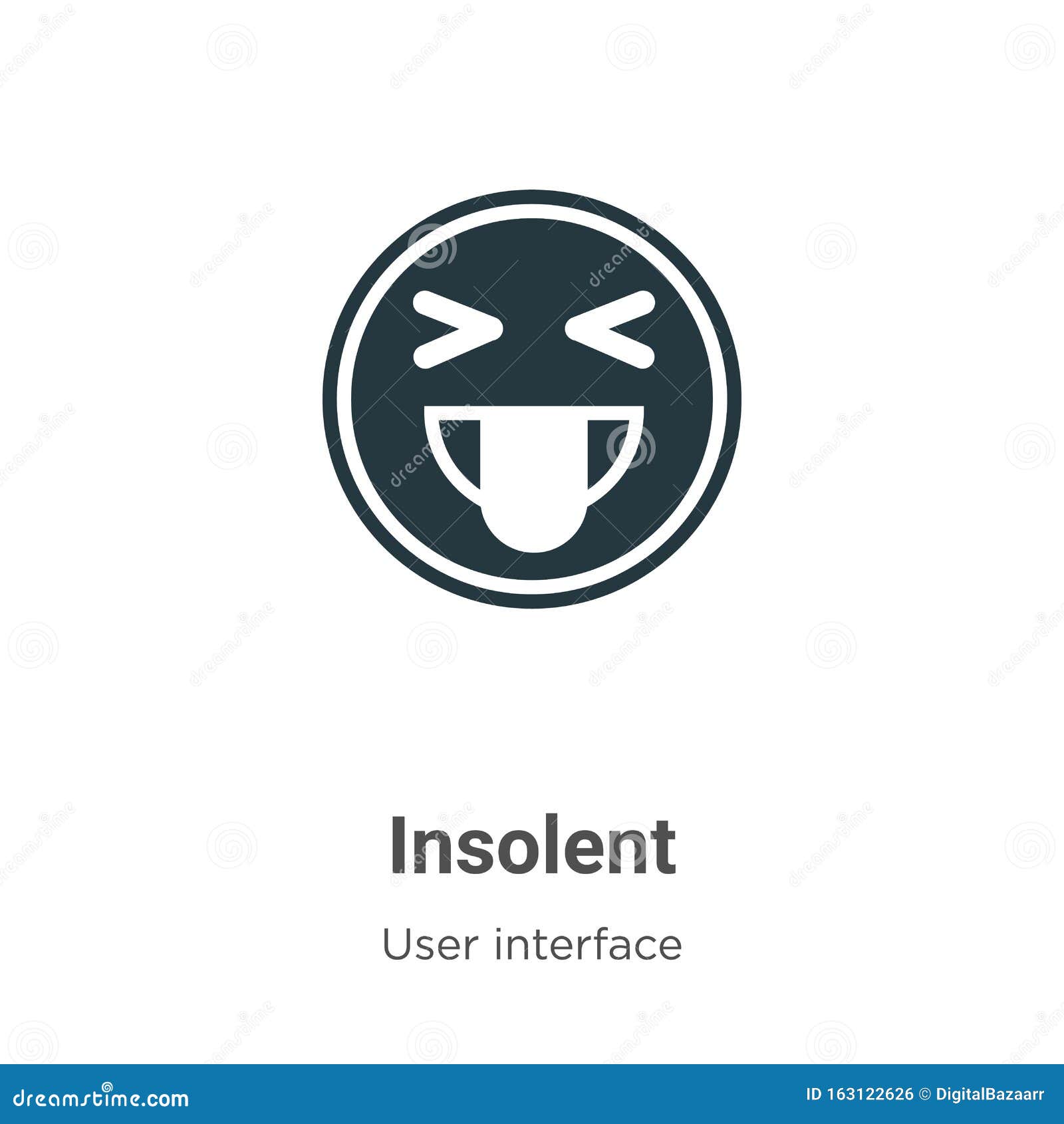 Insolent Vector Icon On White Background. Flat Vector Insolent Icon ...