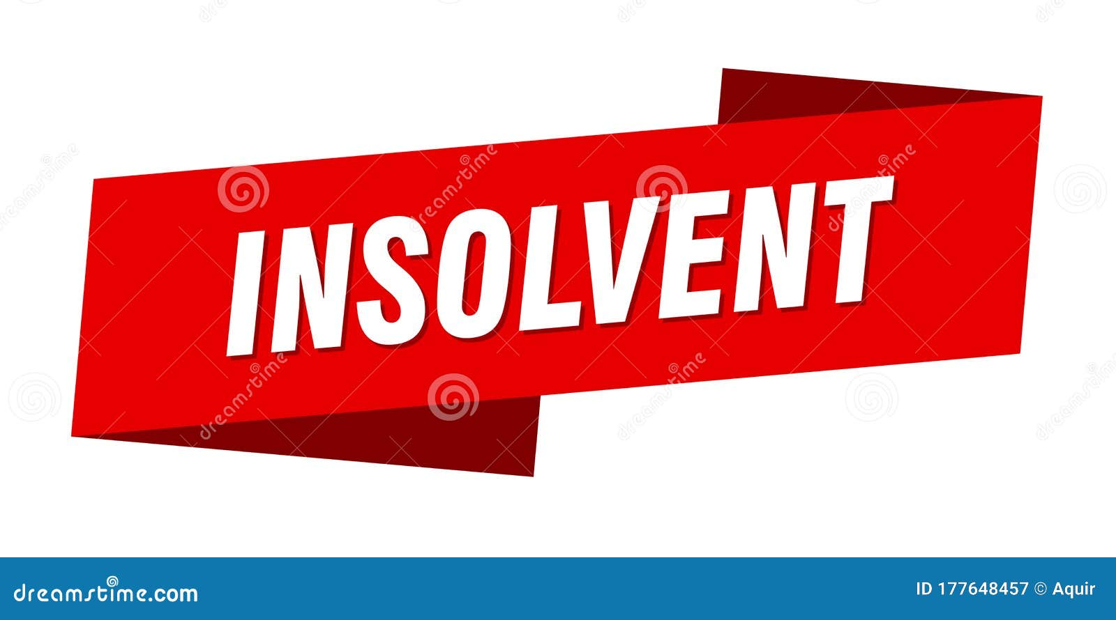 Insolvent Banner Template. Insolvent Ribbon Label Stock Vector ...