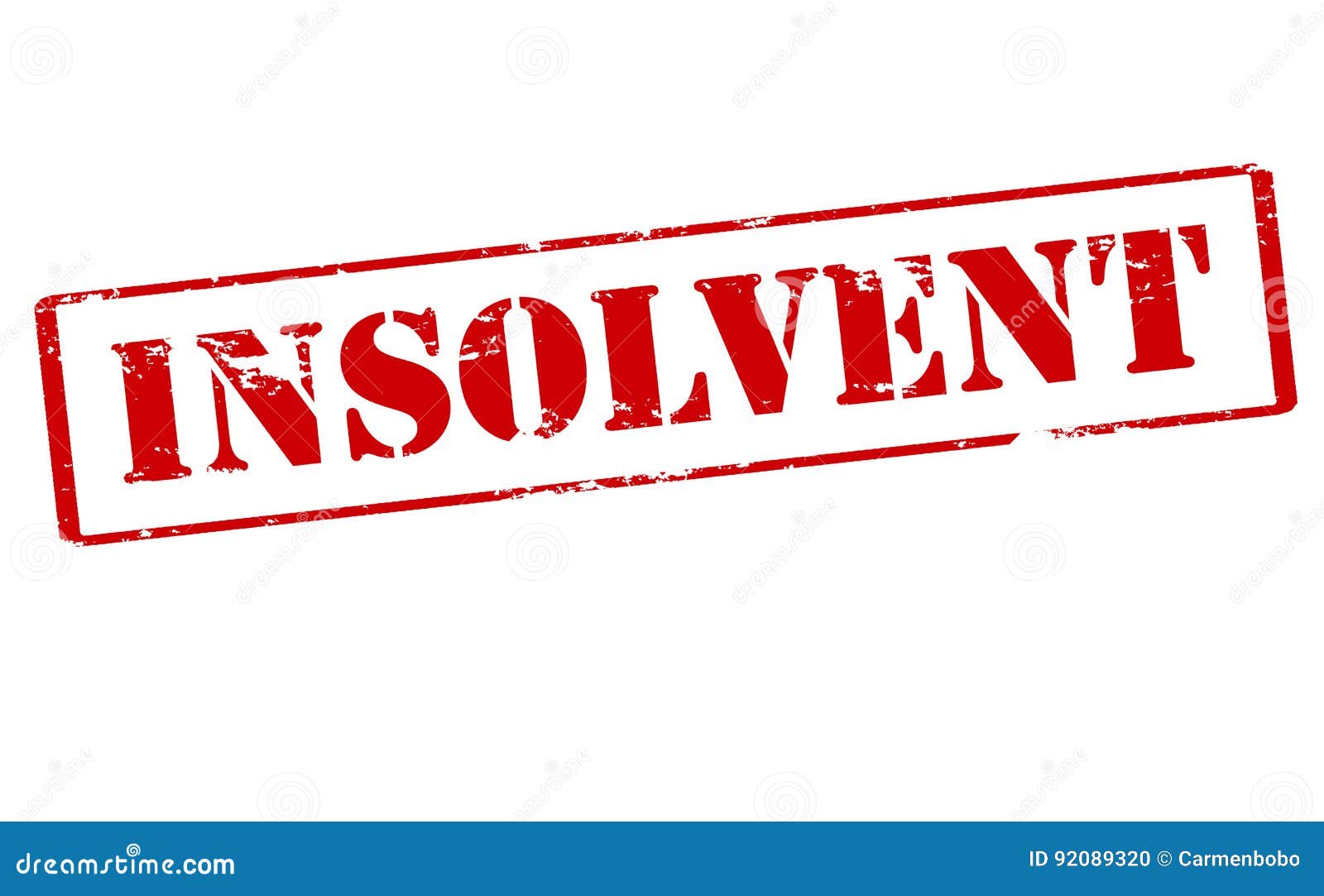 Insolvent stock illustration. Illustration of rubber - 92089320