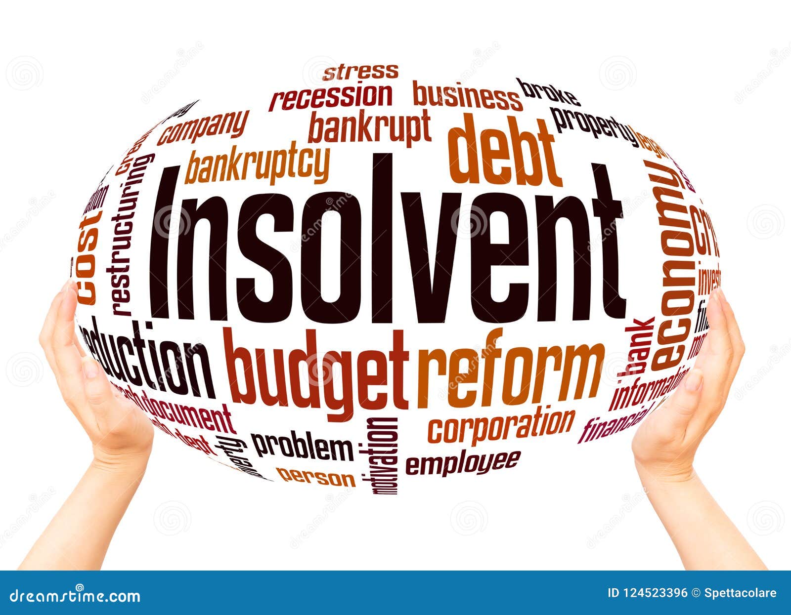 Insolvent Word Cloud Sphere Concept Stock Illustration - Illustration ...