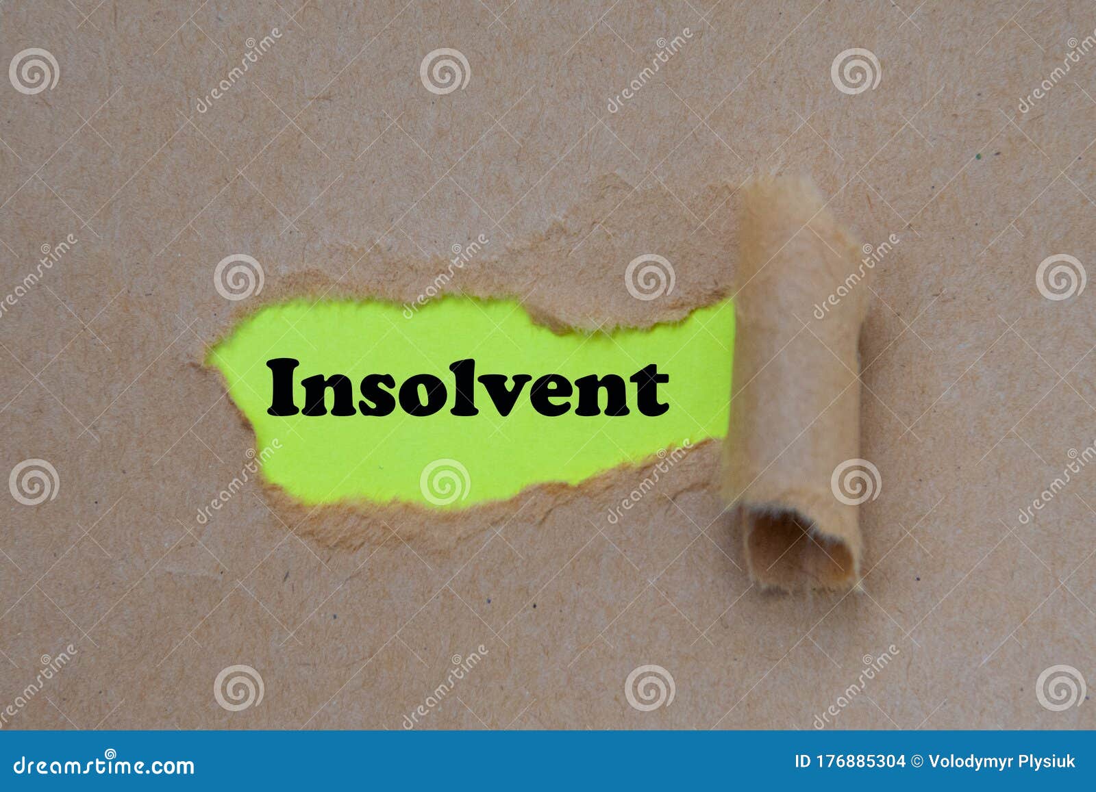 INSOLVENT Word Written Under Torn Paper Image. Stock Photo - Image of ...