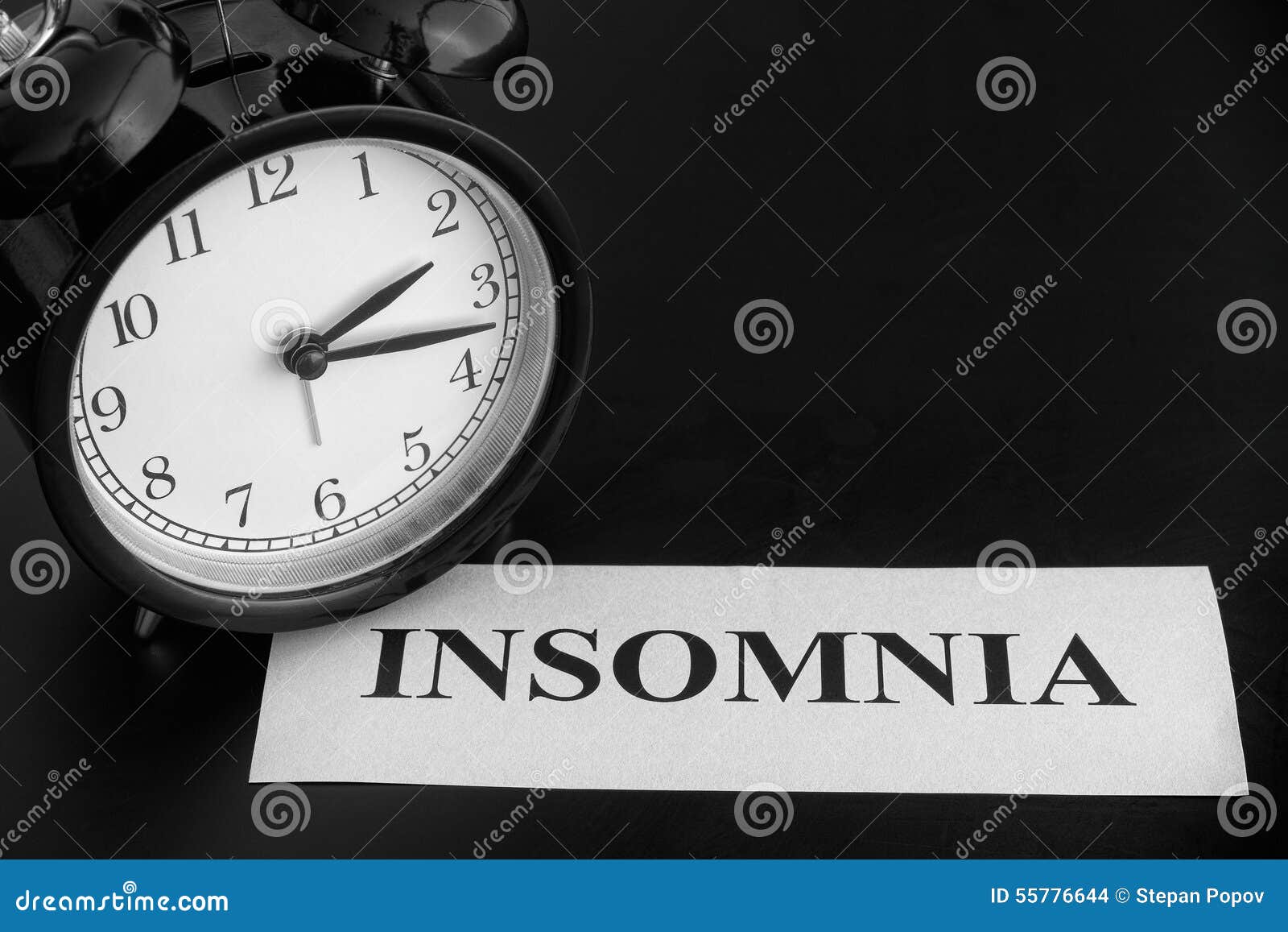 Insomnia stock photo. Image of stress, headache, clock - 55776644