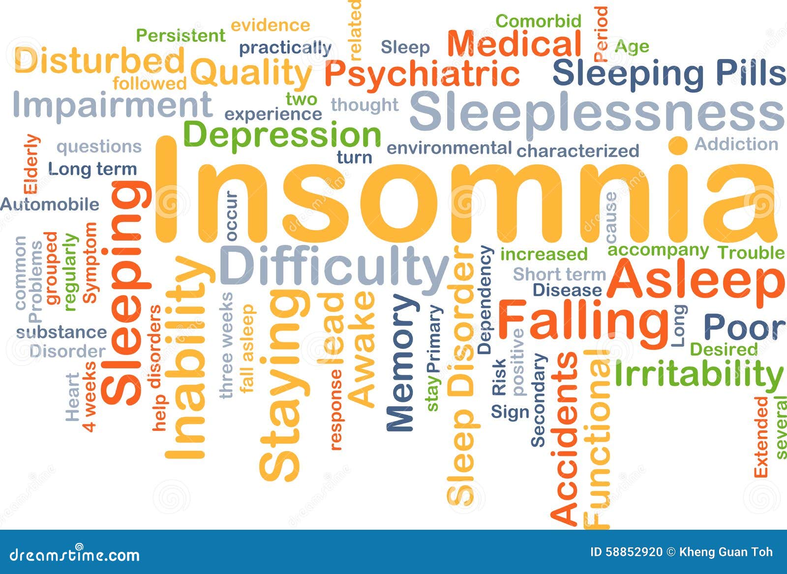 Insomnia Background Concept Stock Illustration - Illustration of ...