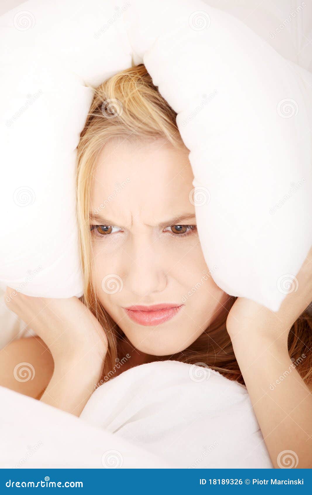 Insomnia concept stock photo. Image of blond, noise, noisy - 18189326