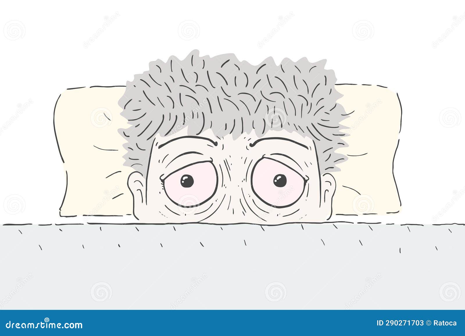 Insomnia expression draw stock vector. Illustration of concept - 290271703