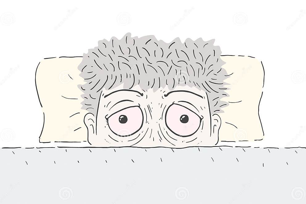 Insomnia expression draw stock illustration. Illustration of concept ...