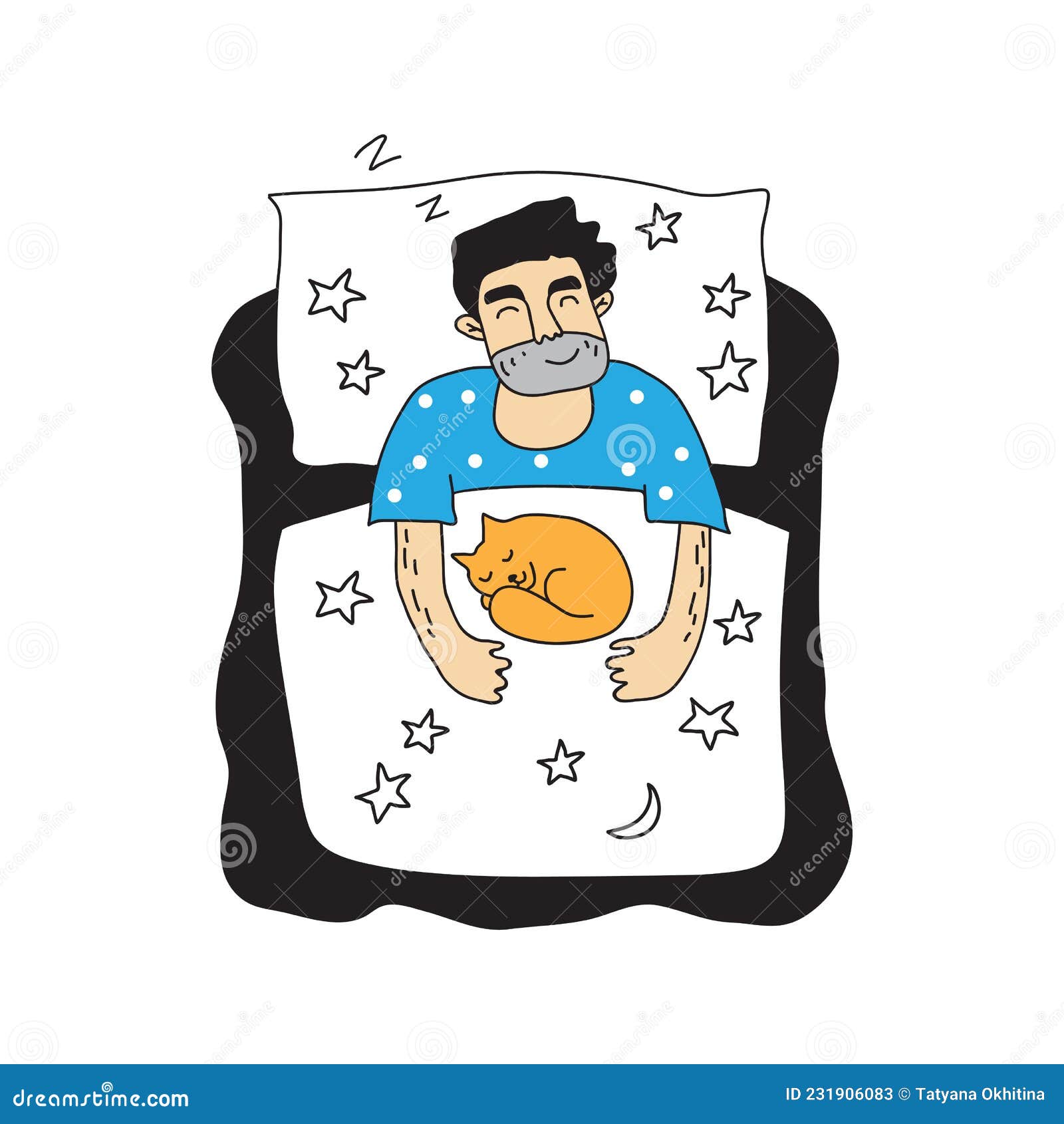 Insomnia-03 stock vector. Illustration of character - 231906083