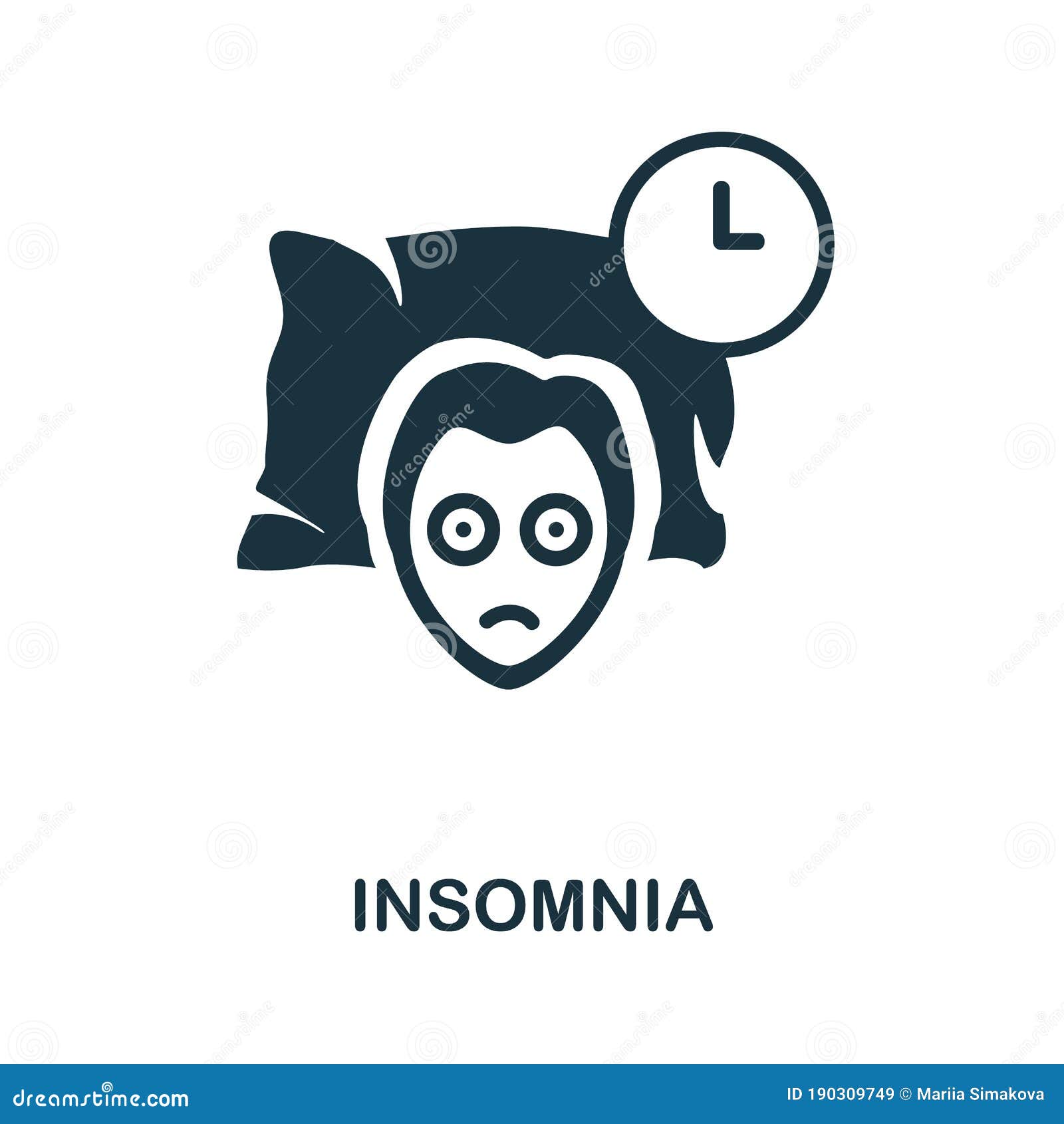 Insomnia Icon. Simple Element from Well Sleep Collection. Creative ...