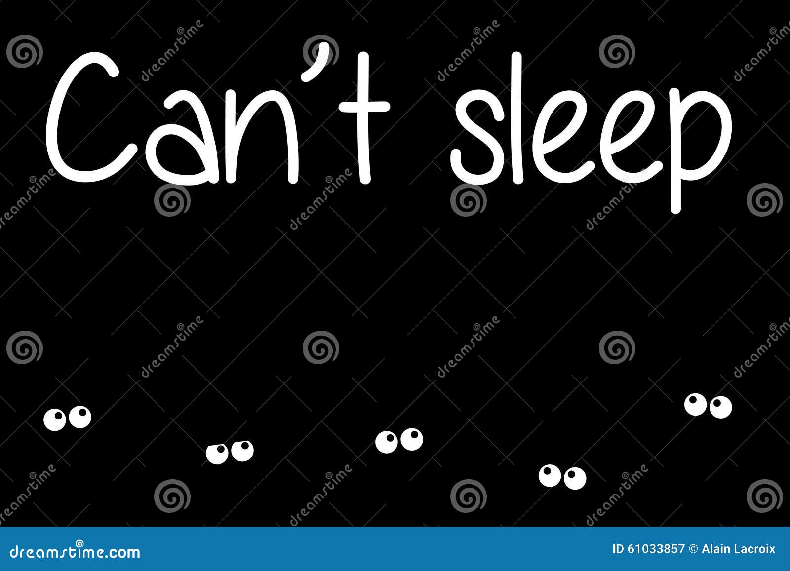 Insomnia stock illustration. Illustration of tired, eyes - 61033857