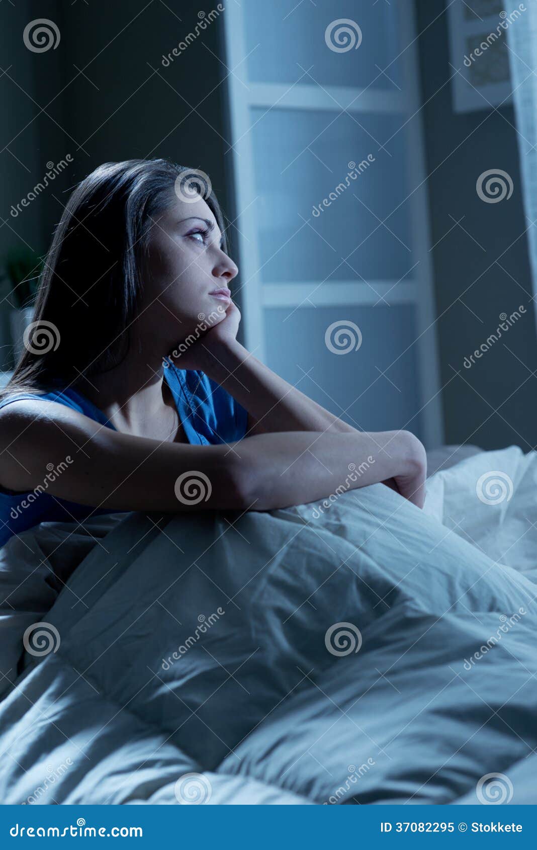 Insomnia stock image. Image of attractive, problems, worried - 37082295