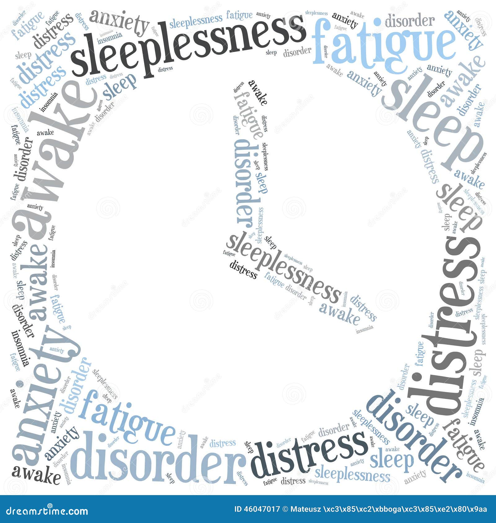 Insomnia Or Sleeplessness Concept. Word Cloud Illustration. Royalty ...