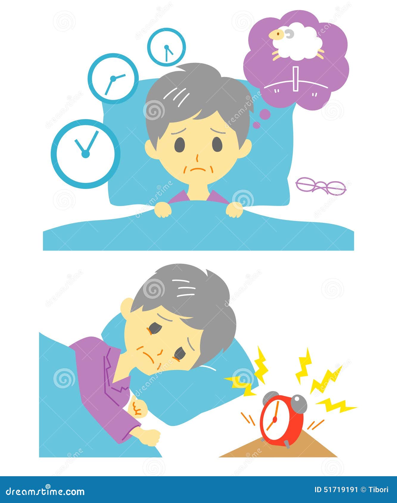 Insomnia Or Sleeplessness Concept. Word Cloud Illustration. Royalty ...