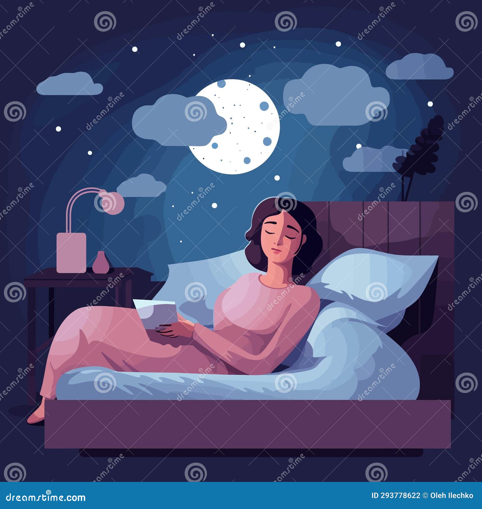 Insomnia Vector Flat Minimalistic Isolated Illustration Stock Vector ...