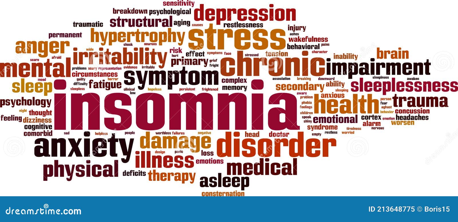 Insomnia word cloud stock vector. Illustration of ability - 213648775