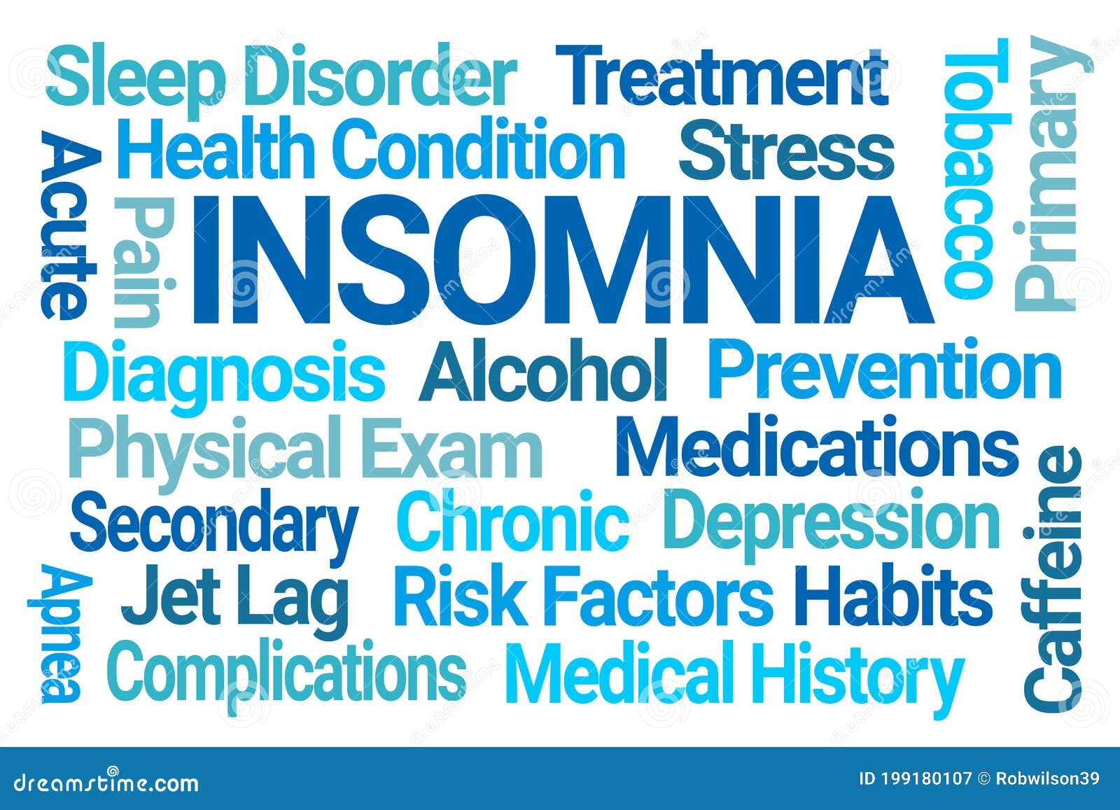 Insomnia Word Cloud stock illustration. Illustration of shifts - 199180107