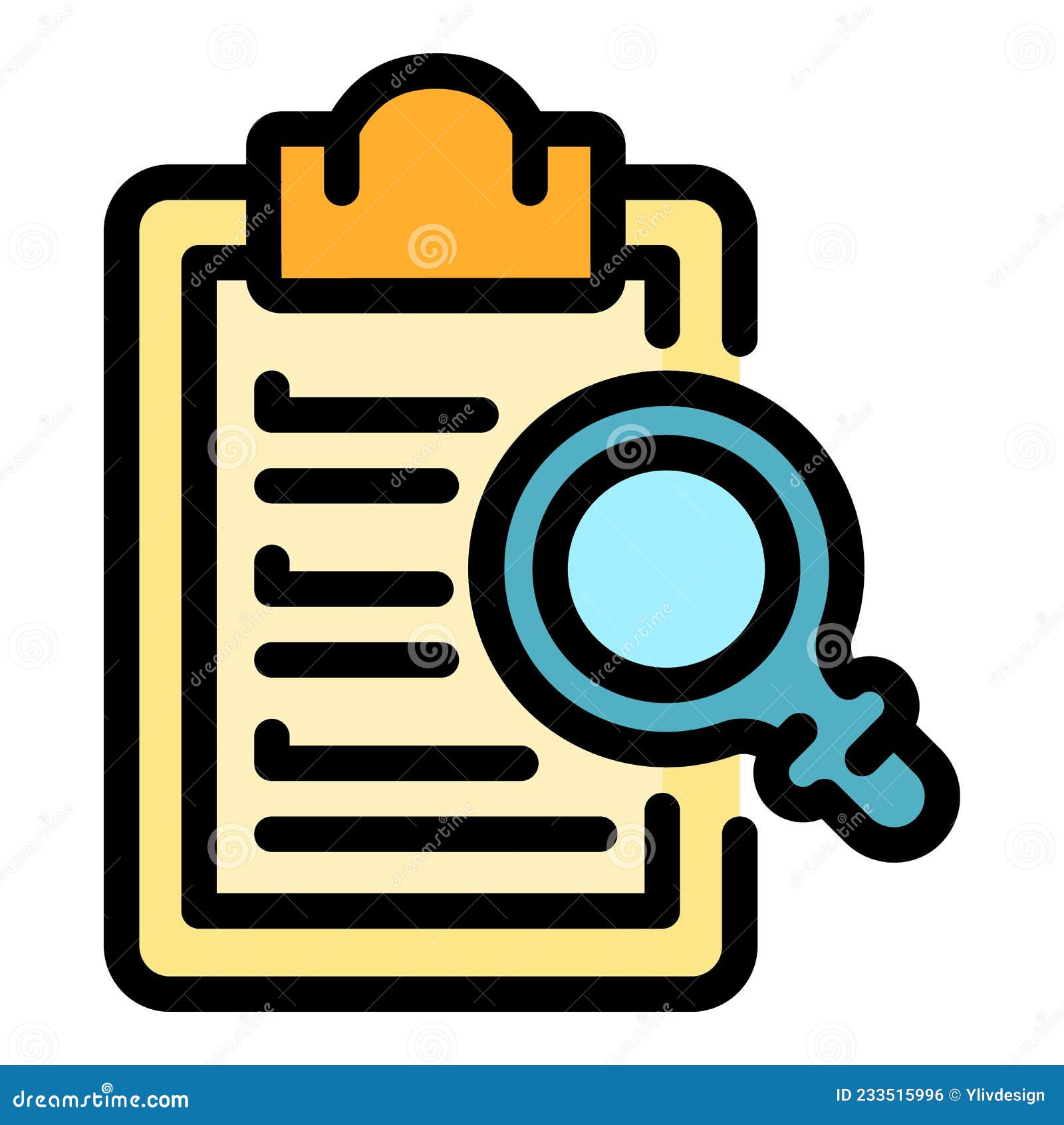 Inspect Clipboard Icon Color Outline Vector Stock Vector - Illustration ...