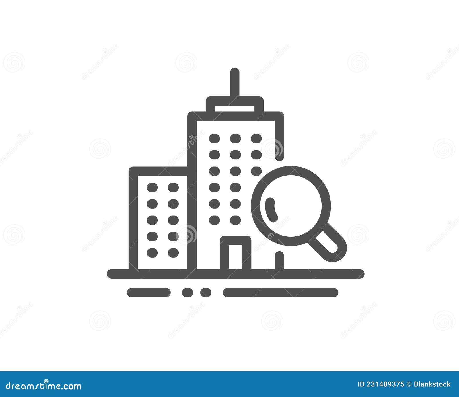 Inspect Line Icon. Building Quality Sign. Vector Stock Vector ...