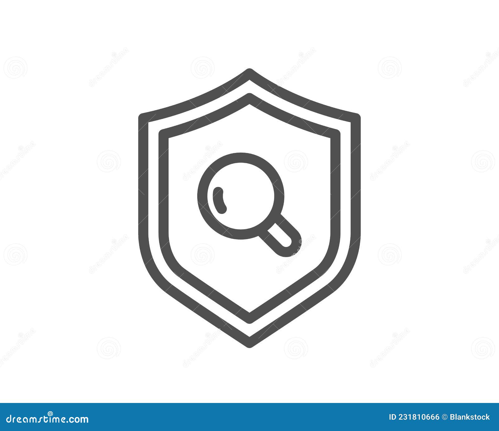 Inspect Line Icon. Quality Research Sign. Vector Stock Vector ...