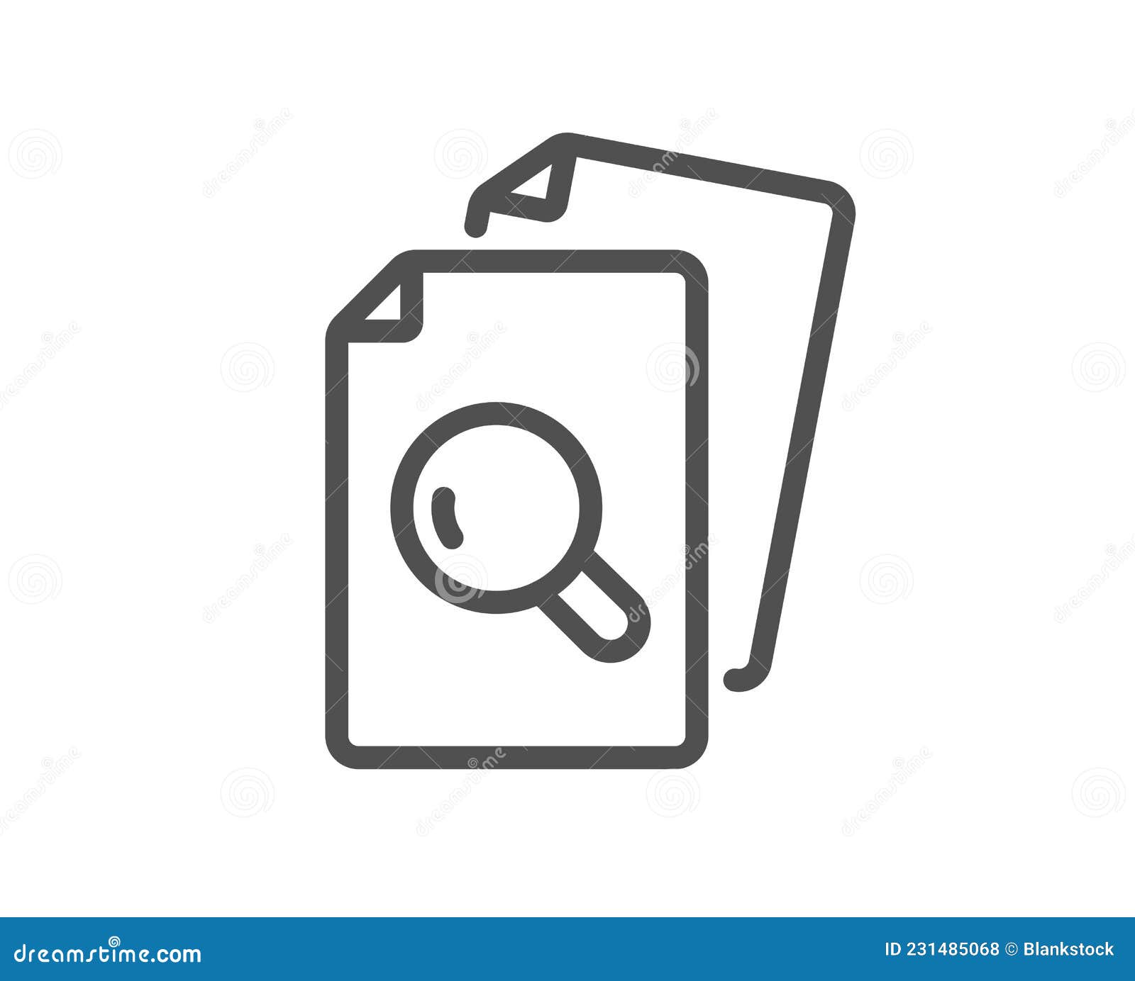 Inspect Line Icon. Research Documents Sign. Vector Stock Vector ...