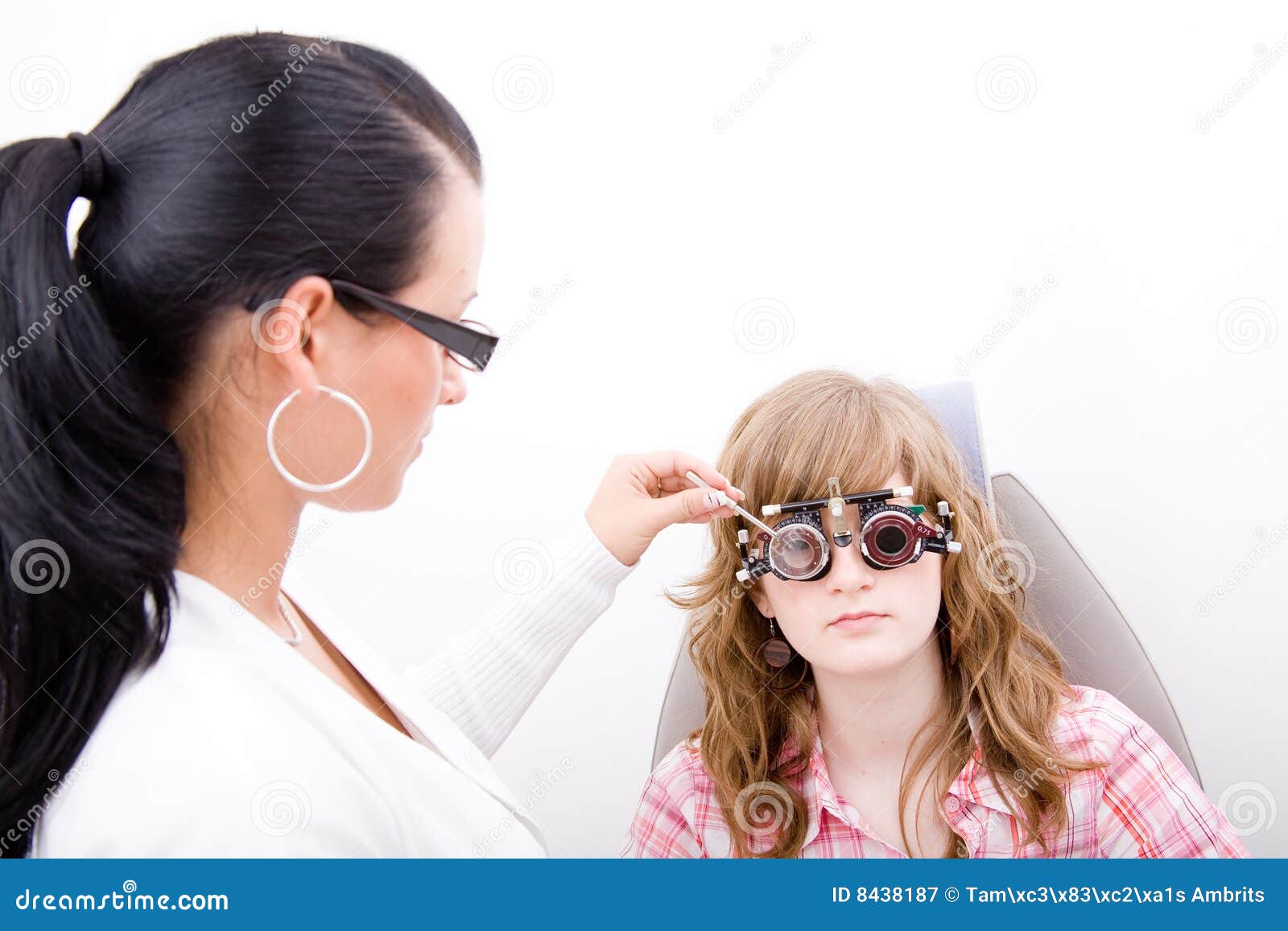 Inspect a Patient in Ophthalmology Labor Stock Image - Image of cure ...