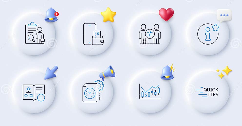 Inspect, Technical Algorithm and Info Line Icons. for Web App, Printing. Vector Stock Vector ...