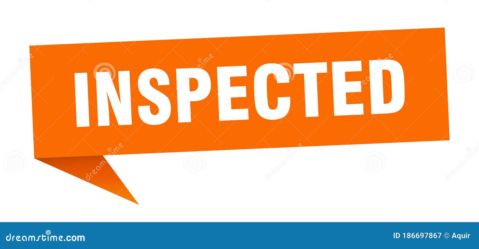 Inspected Banner. Inspected Speech Bubble Stock Vector - Illustration ...