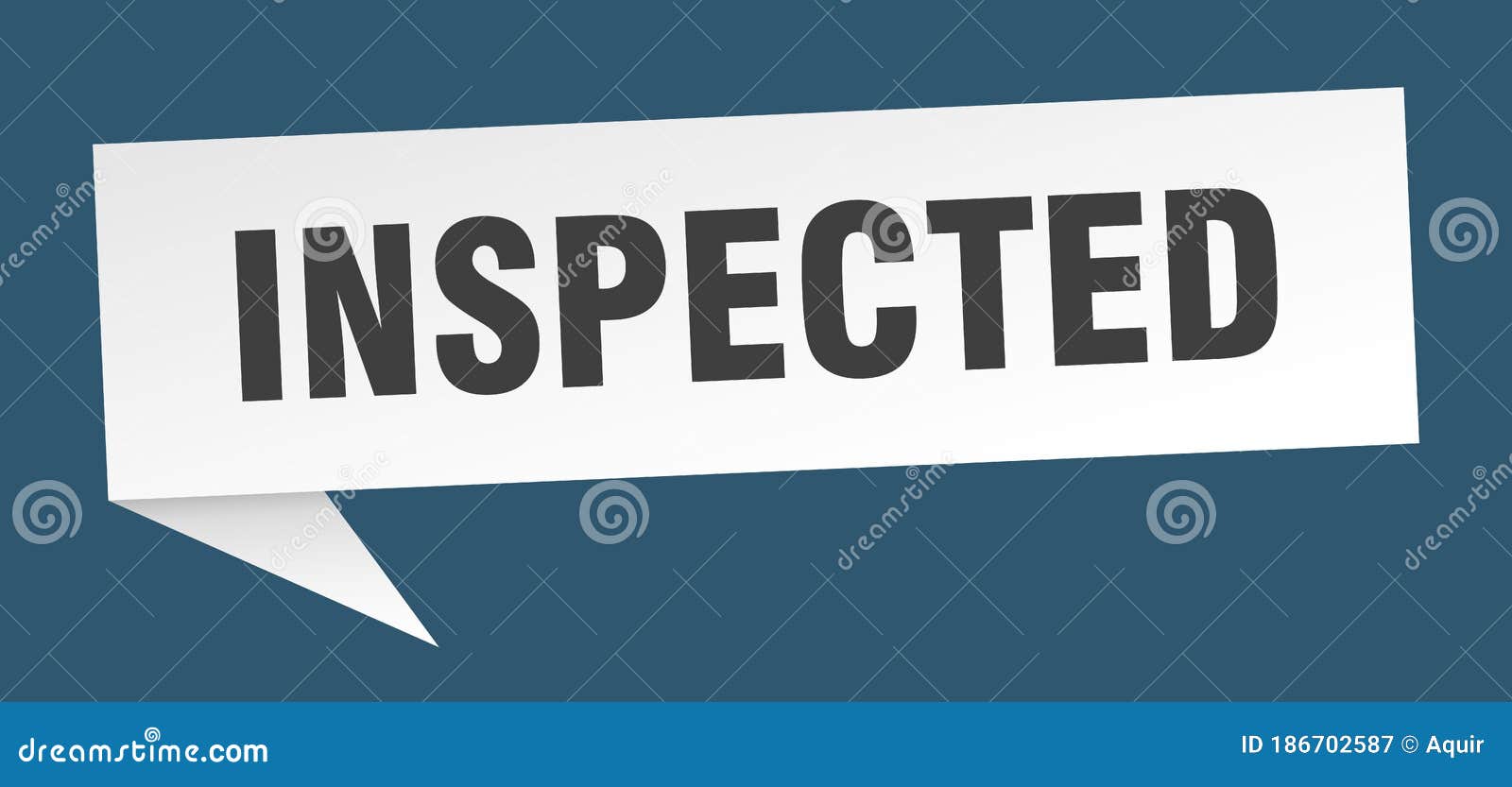 Inspected Banner. Inspected Speech Bubble Stock Vector - Illustration ...