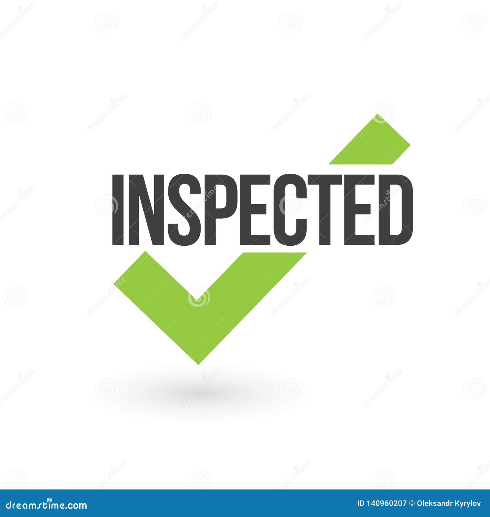 Inspected Check Mark. Vector Illustration Isolated on White Background ...
