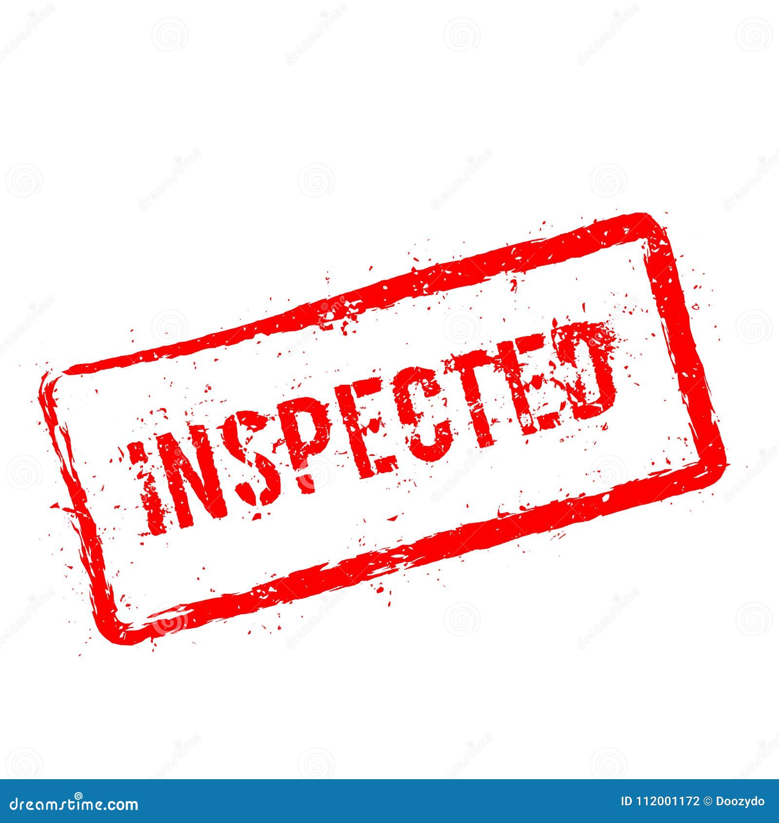 Inspected Red Rubber Stamp Isolated on White. Stock Vector ...
