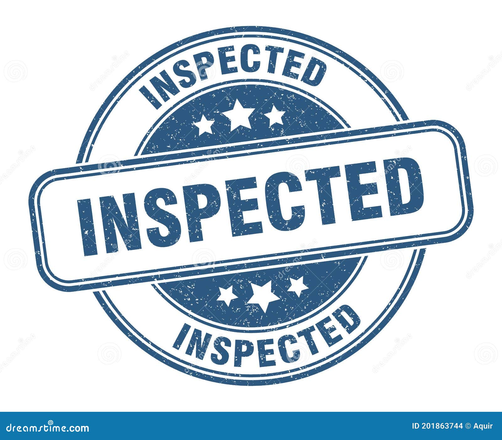 Inspected Stamp. Inspected Label. Round Grunge Sign Stock Vector ...