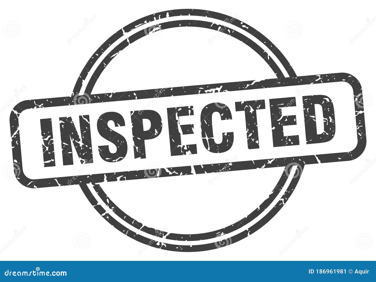 Inspected Stamp. Inspected Round Vintage Grunge Label Stock Vector ...