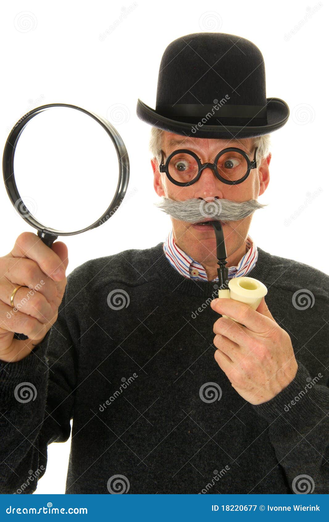 Inspecteur avec la loupe image stock. Image du recherche - 18220677