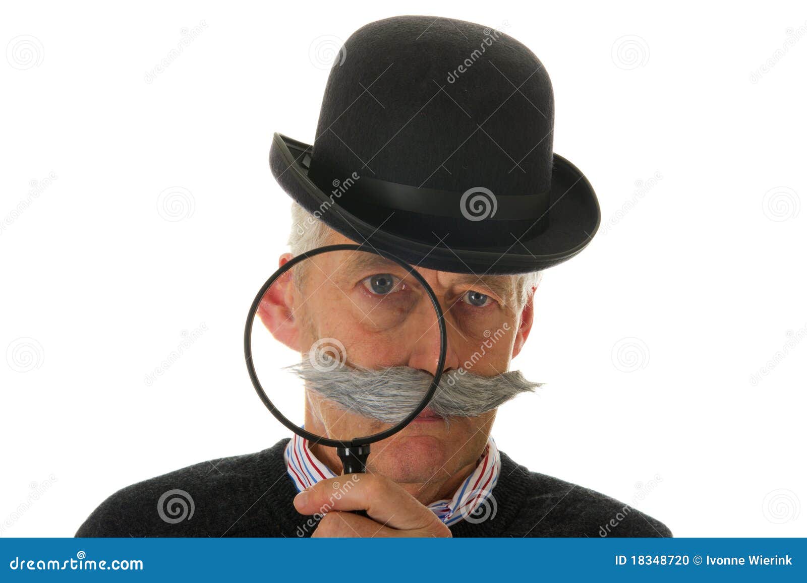Inspecteur avec la loupe photo stock. Image du verticale - 18348720